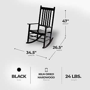 Porch Rocker, Black