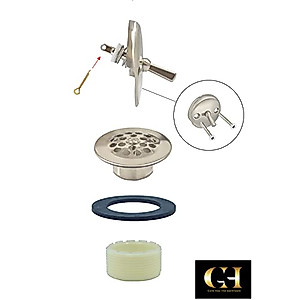 Trip Lever Bath Drain Trim Kit - Overflow Drain Cover for Bathroom Tub | BN