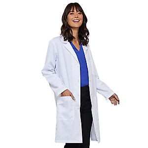 Cherokee 40 Inch Unisex Lab Coat, White, Medium