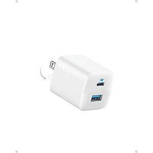 USB C Charger 33W, Anker 323 Charger, 2 Port Compact Charger with Foldable Plug for iPhone 14/14 Plus/14 Pro/14 Pro Max/13/12, Pixel, Galaxy, iPad/iPad Mini and More (Cable Not Included) - White