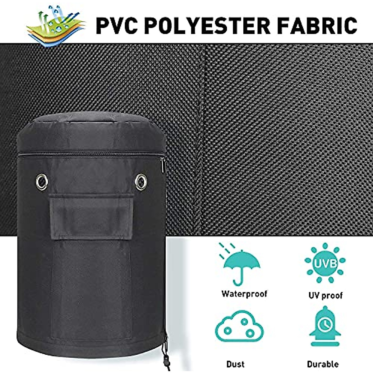 CEMGYIUK 20Lb Propane Tank Cover,Heavy Duty Waterproof Ventilated Propane Gas Can Protection Covers,Weather Resistant Propane Gas Tank Holder with Tabletop Feature,Propane Bottle Storage Bag