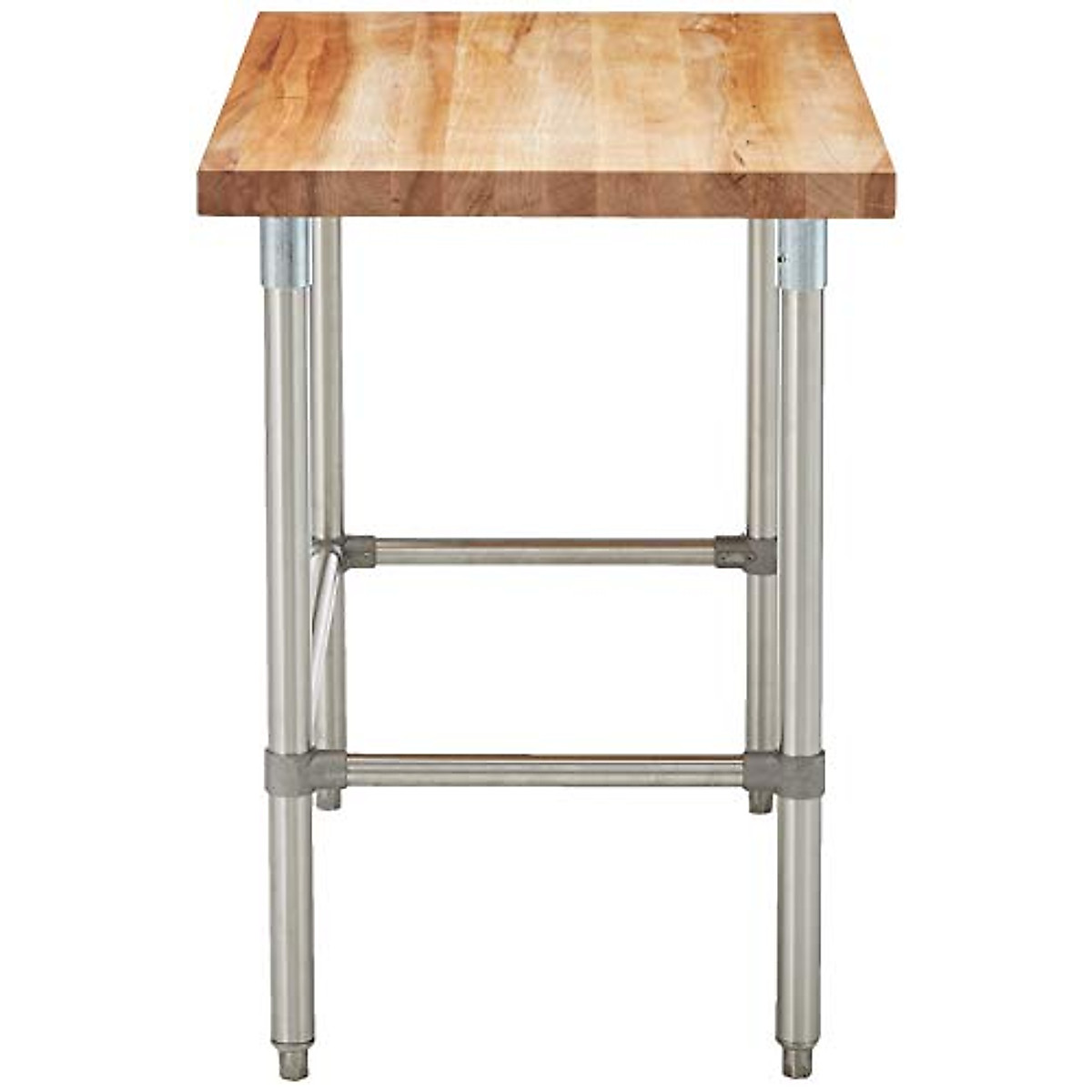 John Boos SNB09 Maple Top Work Table with Stainless Steel Base and Bracing, 60" Long x 30" Wide x 1-3/4" Thick