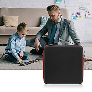 Qiteyz Toy Organizer Carrying Case Compatible with Hot Wheels Cars,Matchbox Cars,Portable Carrying Box Compatible with 80 Toy Cars.(Case Only)
