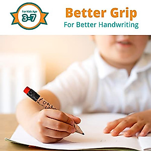 Channie's My First Pencil, Easy-to-Hold Write Size Graphite Jumbo Barrel Presharpened Wooden 2B Small Pencils for 3-7 Year Olds, Brown Color, 2 Pack (5 Pencils Each)