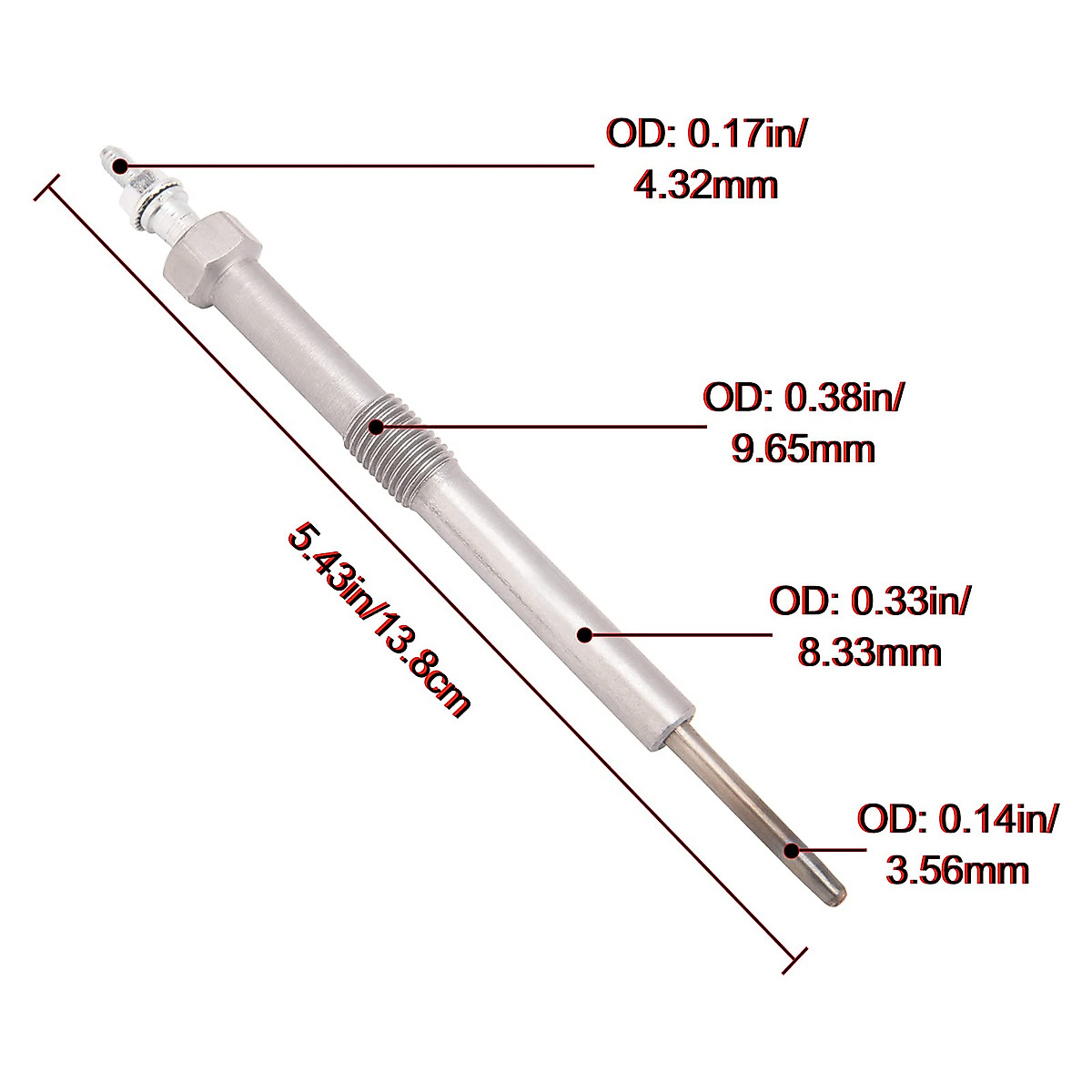 12639701 Diesel Glow Plugs 9G for Duramax LLY LML LMM Chevy&GMC LBZ LGH 6.6L, 2006 2007 2008 2009 2010 2011 2012 2013 2014 2015 2016 Silverado, Savana, Sierra, Express Replaces# 97364968