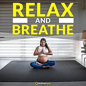 ActiveGear Large Yoga Mat 6 x 6 ft - 8mm Extra Thick, Durable, Comfortable, Non-Slip & Odorless Premium Square Yoga and Pilates Mat for Home Gym - Black