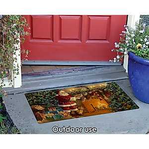 Toland Home Garden 800103 Stocking Stuffer Christmas Door Mat 18x30 Inch Winter Outdoor Doormat for Entryway Indoor Entrance