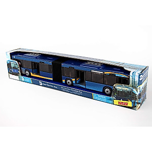 Daron MTA New York City Bus 16" Articulated Bus RT8571 Toy, Brown & RT8563 New York City MTA Metro Articulated Electric Bus 1:43 Scale- 16 Inches Long