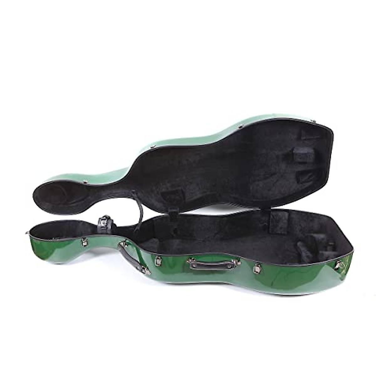 yinfente 4/4 Cello case Carbon Fiber Cello Box Full size Hard case Hard Shell Strong Light 4kg weight Pink color Support 300kg pressure (Green)