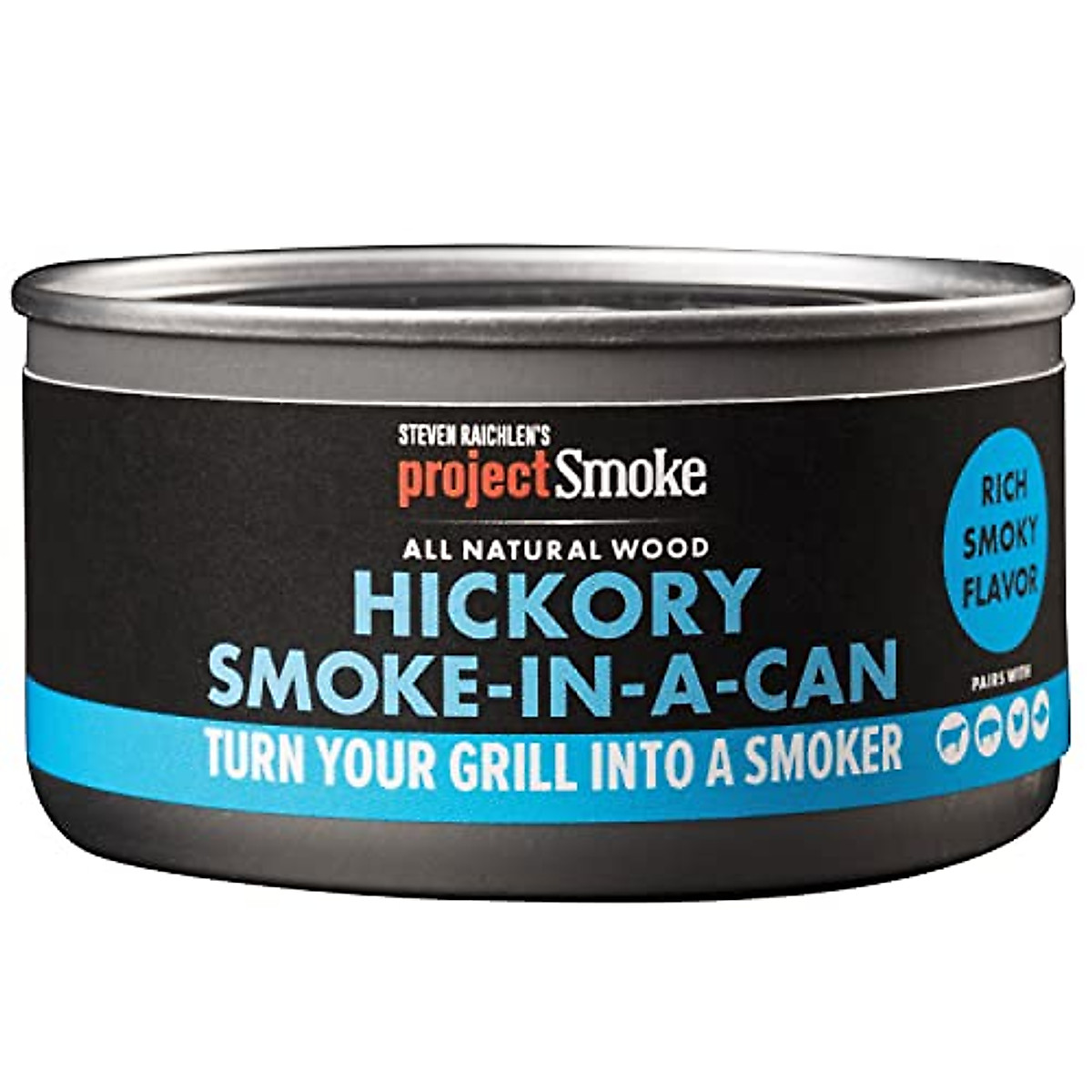 Steven Raichlen's Planet Barbecue Tri Variety Pack Smoke in a Can - Apple, Mesquite, Hickory - Turn Any Grill into a Smoker - Easily Infuse Natural Wood Flavor into Food - Disposable Pellet Smoker Box