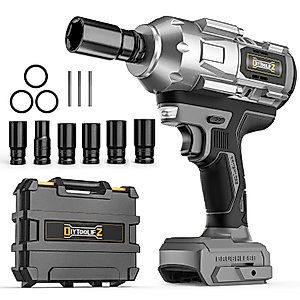 Cordless Impact Wrench 1/2 inch for Dewalt 20v Battery, 900FT-LBS(1200N.m) Brushless Electric Impact Gun for Car Home, High Torque Power Impact Driver with 6Pcs Sockets & Storage Case (No Battery)