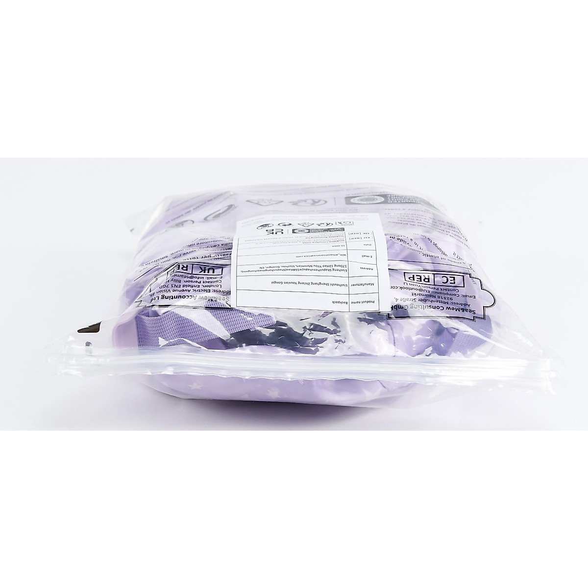 Tanou Backpacks for Girls 3PCs with Lunch Bag Pen Case, Lightweight Breathable Teens Girl Bookbags Sets for Primary Middle School, 22 Liters Cute Back Pack for Teenager 4+ Years, Purple Star