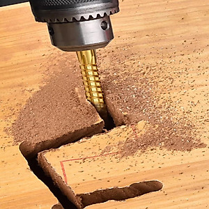 Serrated Twist Drill Bits, 6PcsTitanium Coated HSS Drill Bit(3-8mm) for Woodworking Wood Metal Plastic - Fast, Efficient, and Durable - Includes Serrated Grooving, Cutting, Drilling and More