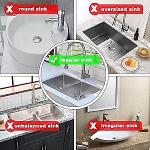 Tmnoa Telescopic Sink Storage Rack,Adjustable Length 2-in-1 Sink Storage Rack Holder Drain Rack for Kitchen Sponge and Soap Expandable Storage Drain Basket for Home Kitchen (Blue)