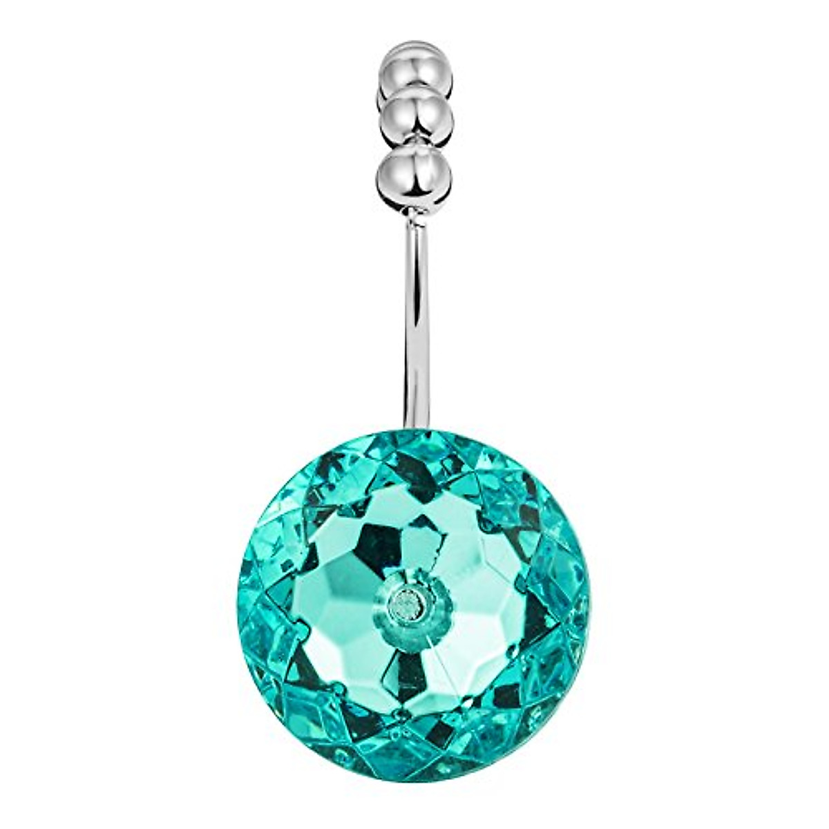 Stainless Steel Rust Resistant Double Hooks Glide Shower Ring Hangs for Both Shower Curtain and Liner 12-Pack (Aqua Blue)