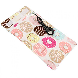 GOTOTOP Bottle Warmer Bag Bottle Warmer Case Milk Warmer Portable Cooler Bag with USB Charging Port for Baby Care(Donut)