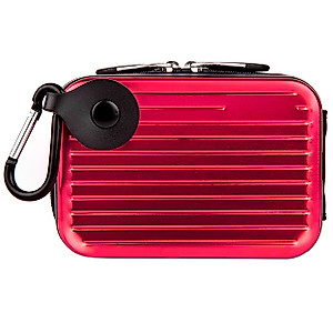 VanGoddy Pascal Metal Carrying Hard Case for Sony Cyber Shot DSC Model W560 W570 W610 W620 W650 W690 W710 W730 W800 Point and Shoot Digital Cameras (Pink)