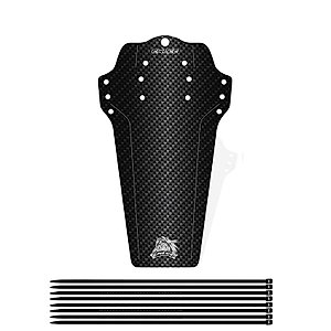 Mountain Bike Fender Mud Guard, Fits 26", 27.5", 29", Bike Fender, MTB Mud Guard, Bike Splash Guard, Kid Bike Fender, (CarbonFiber)