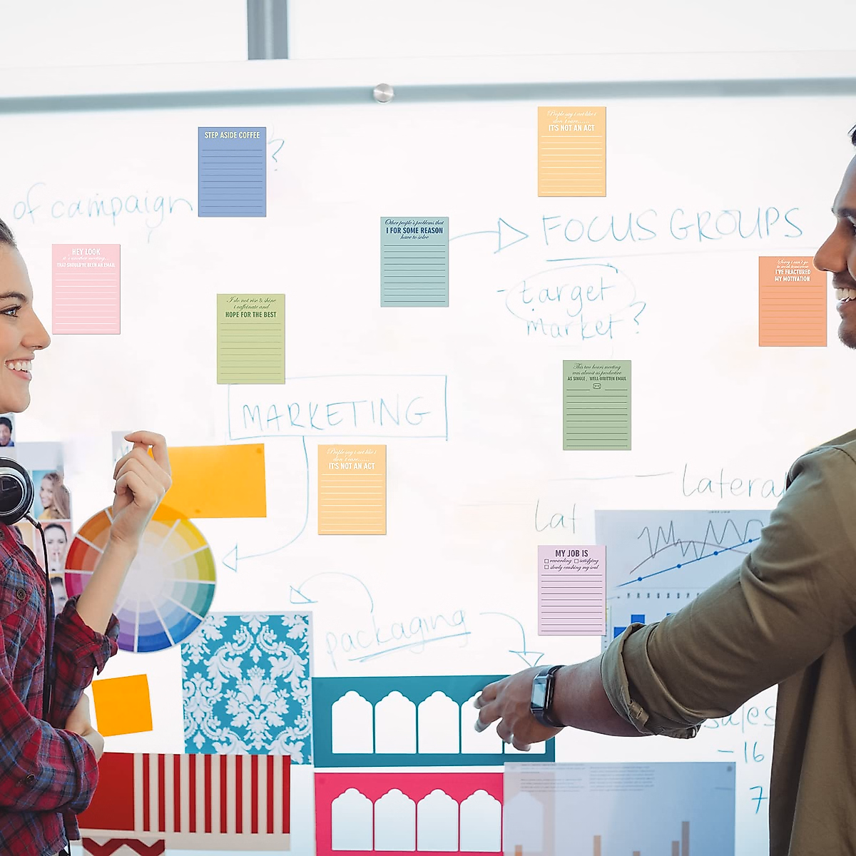 Funny Notepads with Sayings Sticky Funny Office Supplies to Do List Funny Work Assorted Notepad for Workers, 12 Designs, 3 x 3.93 Inch (Classic Style, 12 Packs,)