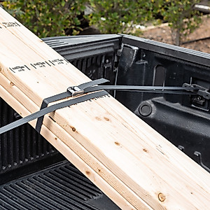 Nite Ize Dual CamJam Tie Down System - Tie Downs - Ratchet Straps - Tie Down Straps for Trucks & Cars - Luggage Strap for Camp Gear - Tie Downs Moving Supplies - 8 ft Strap, Black