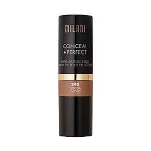 Milani Conceal + Perfect Foundation Stick - Cocoa (0.46 Ounce) Vegan, Cruelty-Free Cream Foundation - Cover Under-Eye Circles, Blemishes & Skin Discoloration for a Flawless Finish