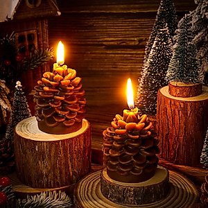 Christmas Scented Candles Gift Wax Realistic Tree Shaped Candle for Home Cute Aromatherapy Candles for Christmas Party Holiday New Year Decoration (Christmas Pine Cone, 2 Pcs)