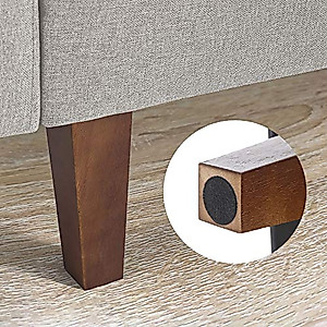 VASAGLE Comfortable Sofa, Couch with Solid Wood Frame and Breathable Linen Fabric, for Guest Room, Teenager's Room, and Small Apartment, 70.1 x 33.3 x 32.7 Inches, Beige