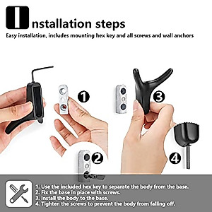 CARAGO Coat Hooks, Towel Hooks for Bathroom,3 Packs Metal Heavy Duty Wall Hooks, Suitable for Cloakroom, Living Room, Kitchen, Bathroom, for Hanging Clothes, Hats, Bags, Towels (Gray Brushed)