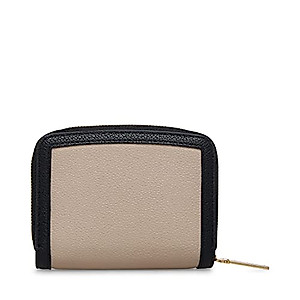 Anne Klein AK Small Colorblocked Wallet, Stone/Black