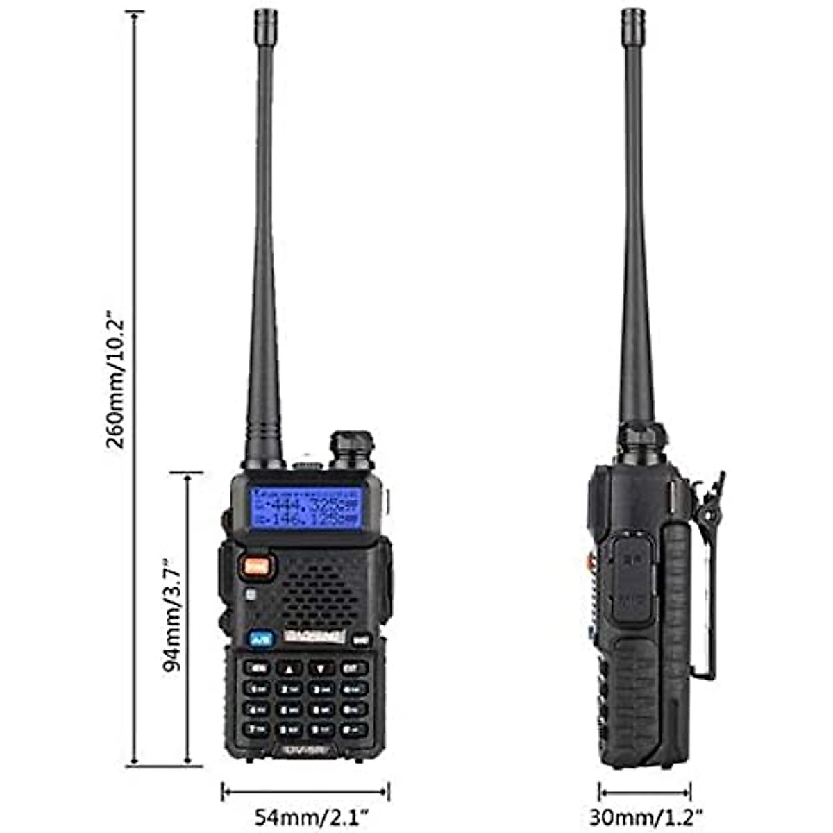 Baofeng UV-5R Dual Band Two Way Radio Pack of 10 (Black)