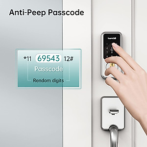 Smart Deadbolt Keyless Keypad Lock: Hornbill Smart Locks for Front Door, Digital Electronic Door Lock, Bluetooth Code Door Locks for Front Door