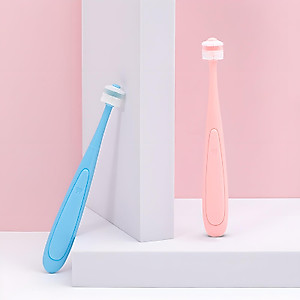 TailGurus 360-Degree Pet Toothbrush, Small Dog and Cat Toothbrush,Pet Teeth Cleaning Toothbrush,Pets 360-Degree Bristle Toothbrush - Super Soft Nylon bristles Tooth Brush,Puppy Supplies (Blue, All)