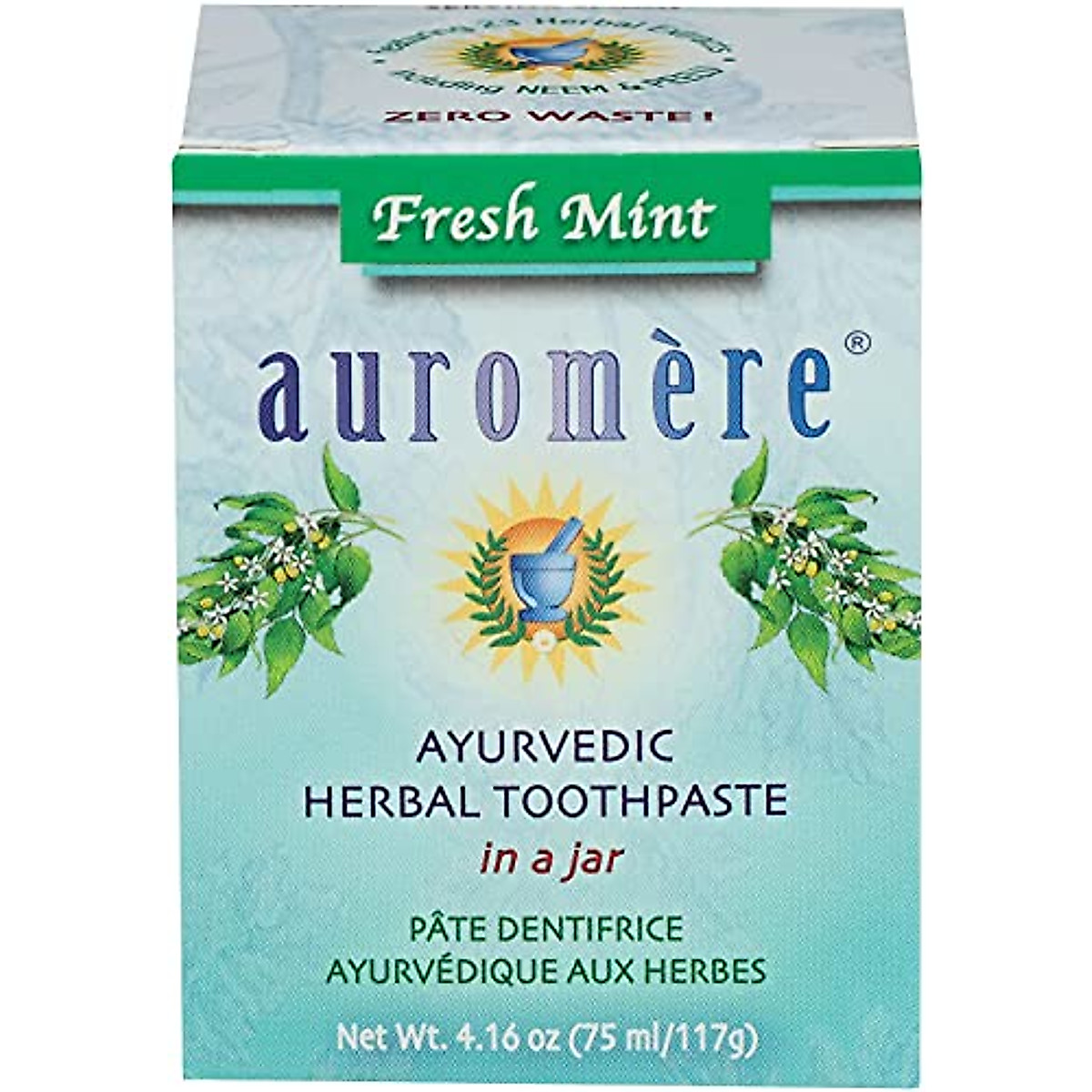 Ayurvedic Herbal Toothpaste in a Jar, Fresh Mint (4.16 oz) (Pack of 1 (4.16 oz))