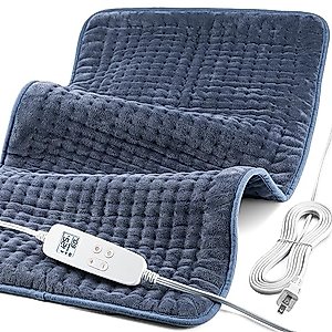 Heating Pad for Back Pain Relief, Extra Large 33 x 17", Portable Heating Pad for Shoulder, Neck, Cramp, Menstrual Pain, with Upgraded 6 Timer & 6 Temperature Controller
