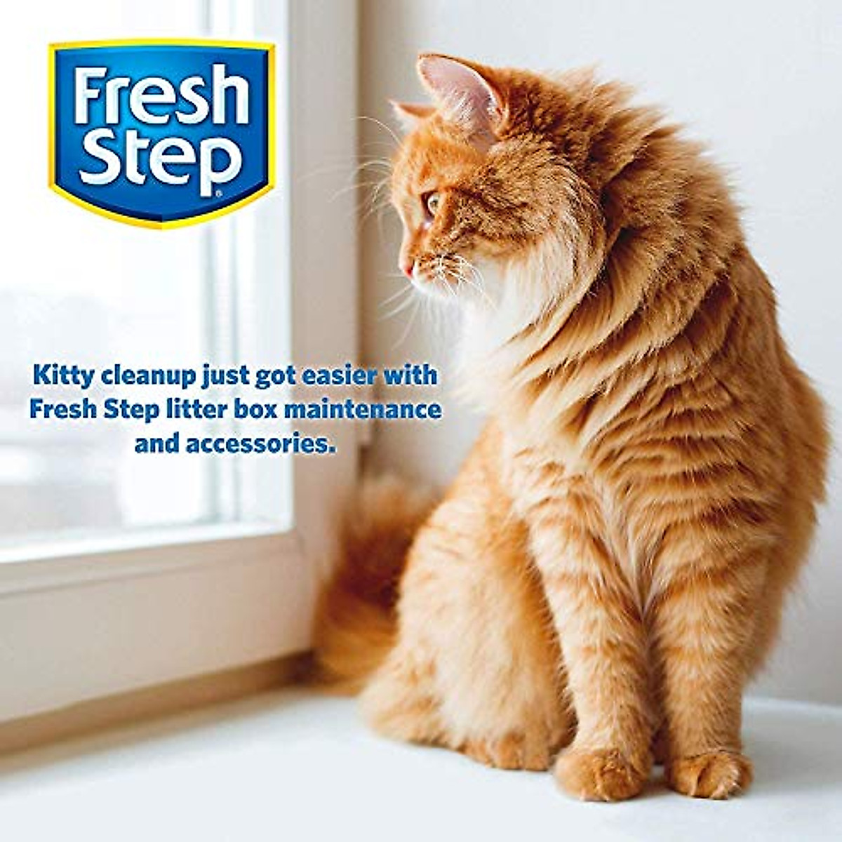 Fresh Step Drawstring Cat Litter Box Liners, Scented, Jumbo Size, 36" x 19" - 7 Count | Kitty Litter Bags, Cat Litter Liners for All Cats To Keep Your Home Clean