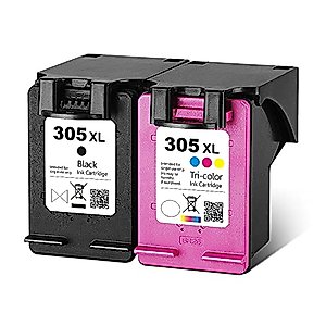 Compatible for HP 305 305XL Ink Cartridges for HP 305 Deskjet 2710 2720 DeskJet Plus 4110 4120 4130 Envy 6010 6020 Envy Pro 6420 6430 Printer 1 Black 1 Tri-Color