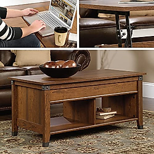 Sauder Carson Forge Lift-Top Coffee Table, Washington Cherry finish