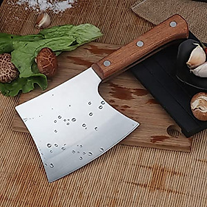 MLG Tools Bone Knife, Full Tang Meat Cleaver Knife Heavy Duty Bone Axe Butcher Cleaver, for big bone and frozen meat