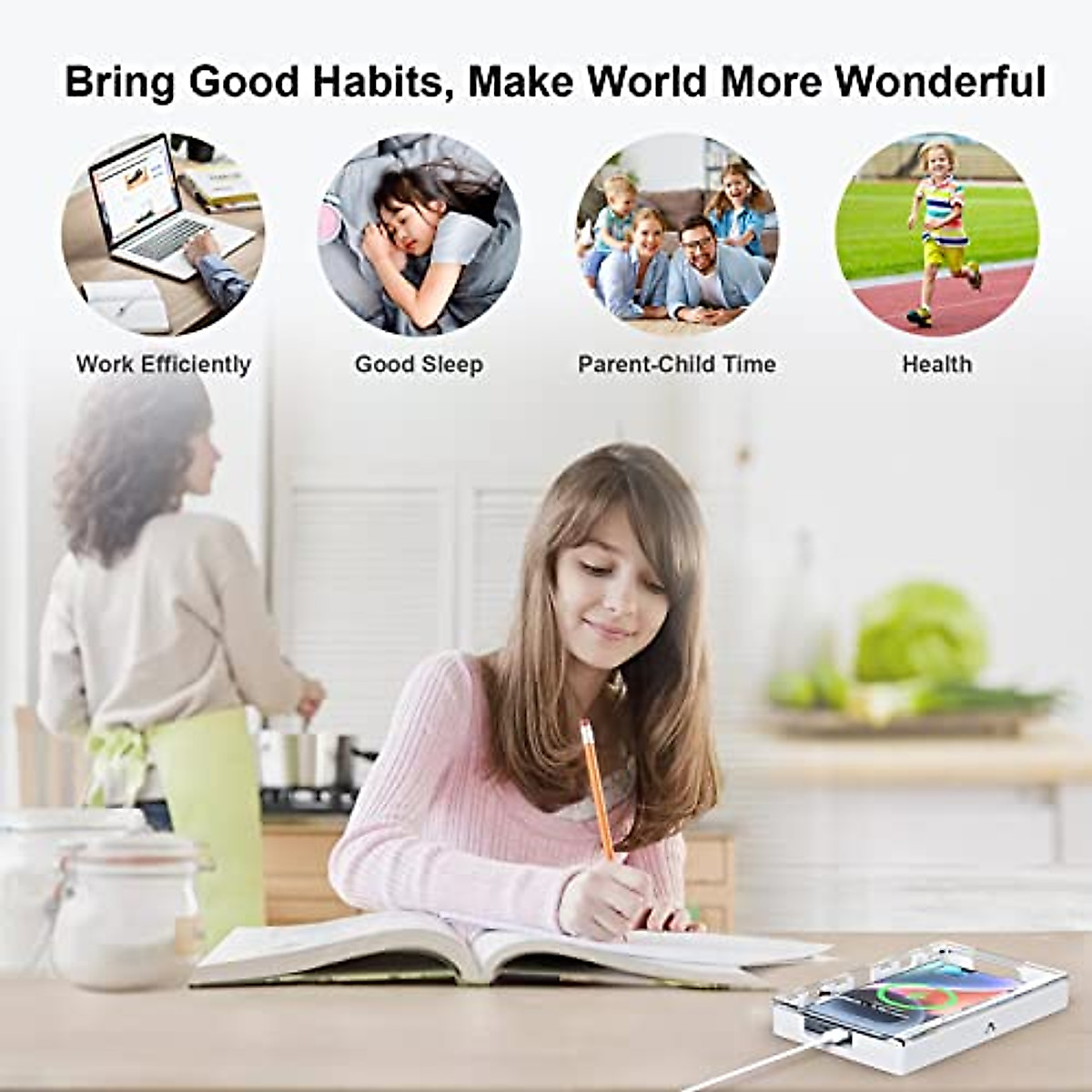 ySky Portable Lock Box for Phone to Help Kids/Students/Lovers Focus Back, Phone Lock Box for Android Sumsung/Google/iPhone Serials,Prevent Excessive Games, Mobile Phone Addiction(New)