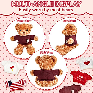 5 Pcs Doll Clothes Bear Clothes Cute Stuffed Animal Clothing Doll Accessories Cotton Plush Toy Clothes Bear Sweater Outfit Fit Most 14-18 Inch Bears Animal Plush Dolls Stuffed Toys