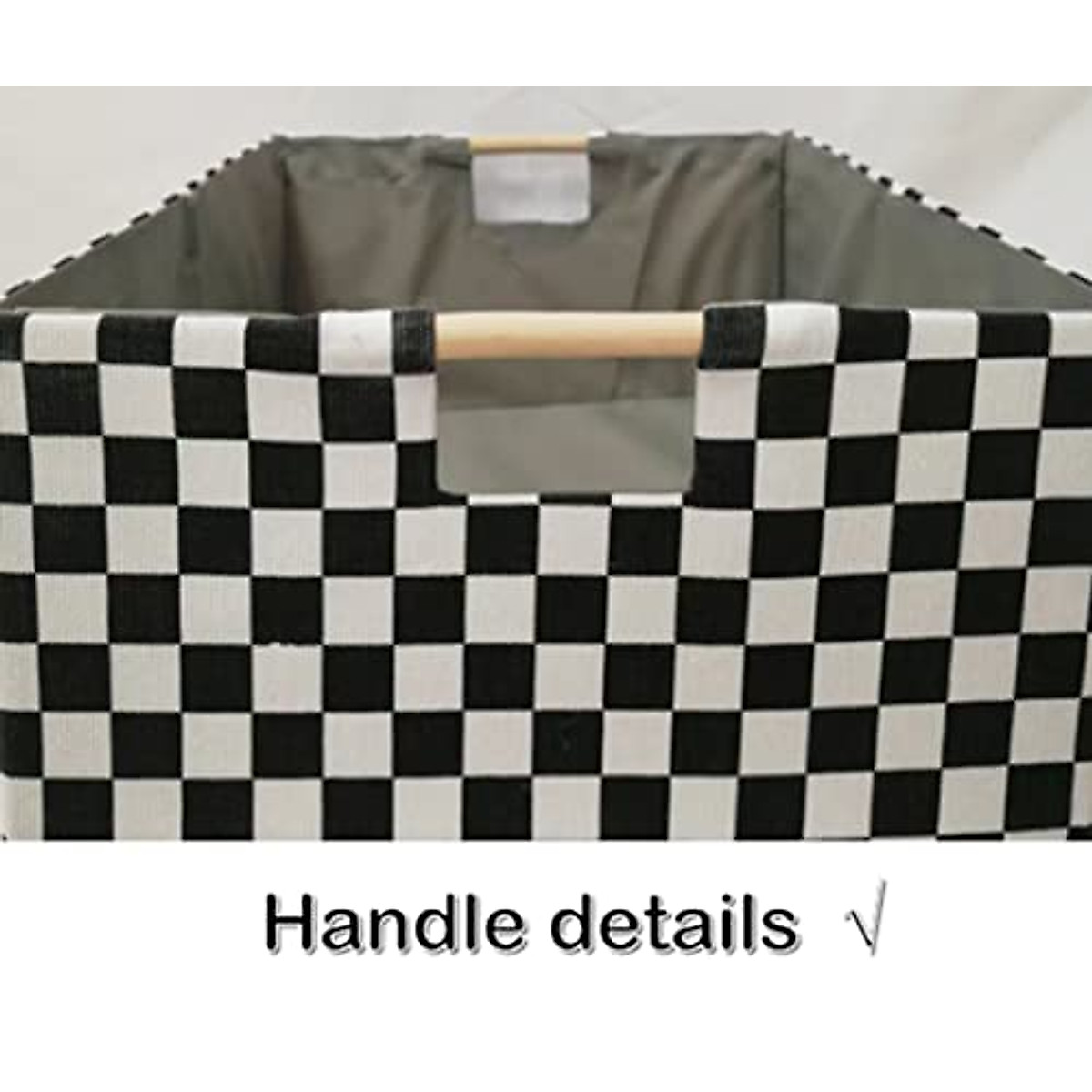 FUULOXE Storage Bin for Shelves Rectangle Closet Baskets Foldable Box with Handles, Gray Storage Bins, Storage Boxes for Home Office Car Dormroom