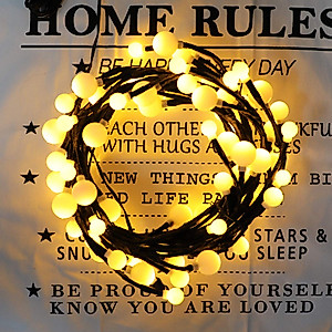 Curtain Lights Indoor Outdoor, 8.3ft 8 Modes 72 Led Globe String Lights Plug in, Window Lights for Patio Garden Wedding Party Bookshelf, Christmas Decorations, Warm White