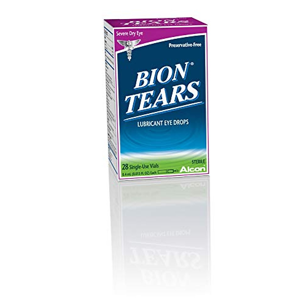 Bion® Tears Lubricant Eye Drops, 28 Single-Use Vials, 0.4-mL Each