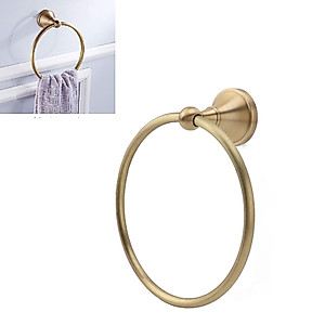 Fafeicy Towel for Bathroom, Kitchen Bath Towel Holder, Round Wall Mounted Hand Shower Towel Holder Rack for Bathroom (960830)