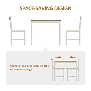 5-Piece Dining Table Set for 4 Person, Kitchen Dinner Table and 4 Chairs (Natural)