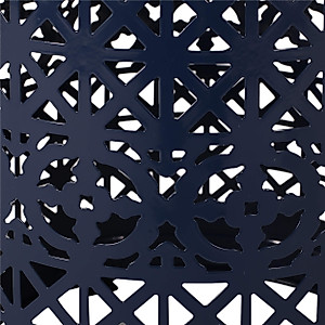 Christopher Knight Home Justin Outdoor Lace Cut Side Table with Tile Top, Dark Blue