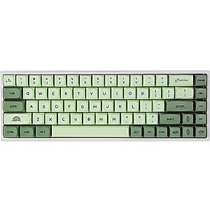 BOYI WK68 Hot Swappable RGB Mechanical Keyboard,Wireless Bluetooth 5.0/2.4G/Wired Type-C Tri-Mode PBT Sublimation Keycaps 65% Gaming Keyboard(Gateron Yellow Switch,Matcha XDA Keycaps)