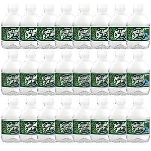 Poland Spring Mini Water Bottles, 8oz, 24-Pack - Bundled in a PD Bag