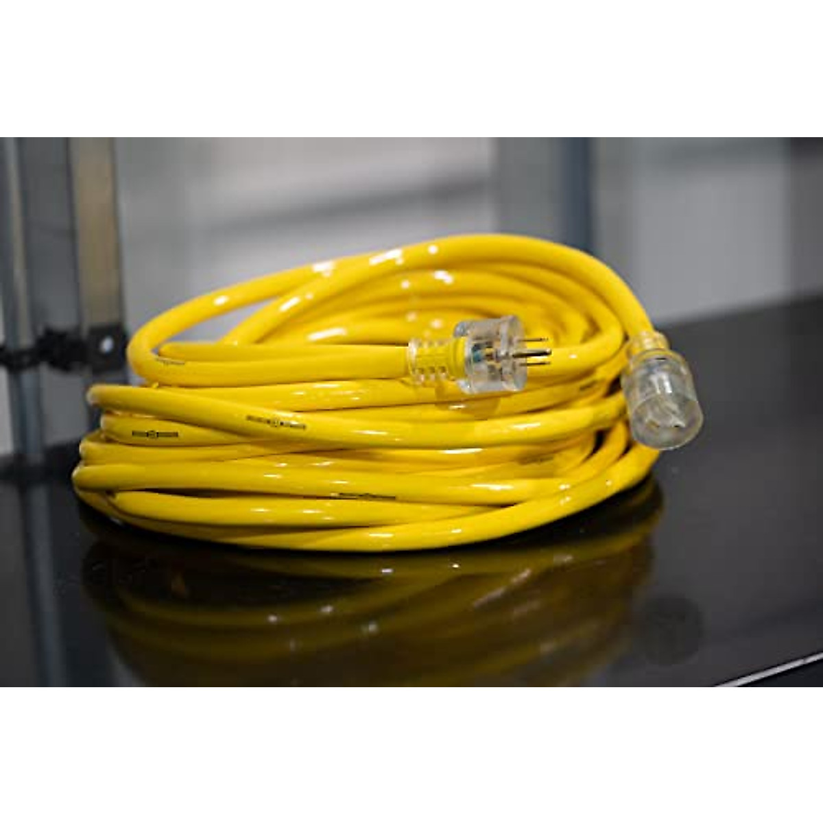 Yellow Jacket 2805 10/3 Heavy-Duty 15-Amp SJTW Contractor Extension Cord with Lighted End; 50-Feet