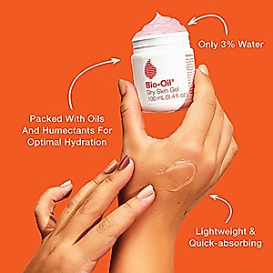 Bio-Oil Dry Skin Gel, Face and Body Moisturizer, Fast Absorbing Hydration, with Soothing Emollients and Vitamin B3, Non-Comedogenic, 6.7 Fl oz